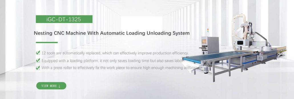 CNC Nesting Machine with Automatic Loading and Unloading Platforms