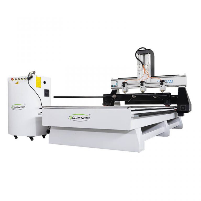 3D Carving CNC Router Machine with Three Heads for Sale- iGoldencnc
