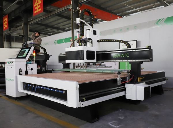 Linear ATC CNC Router with Oscillating Knife Cutting - iGoldencnc