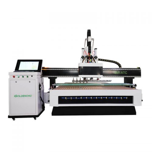Linear ATC CNC Router with Oscillating Knife Cutting - iGoldencnc